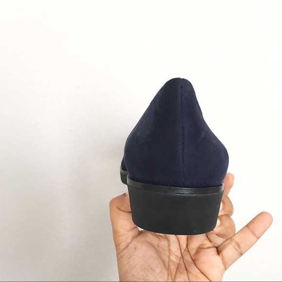 AEROSOLES | Shoes | Aerosoles Sideways Navy Blue Suede Wedge Loafers ...